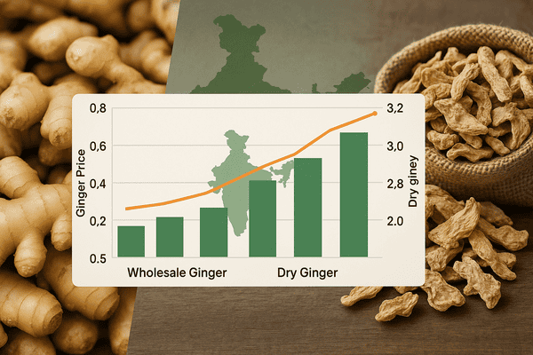 Ginger Market Analysis: Early Monsoon, Tight Supply, Bullish Prices